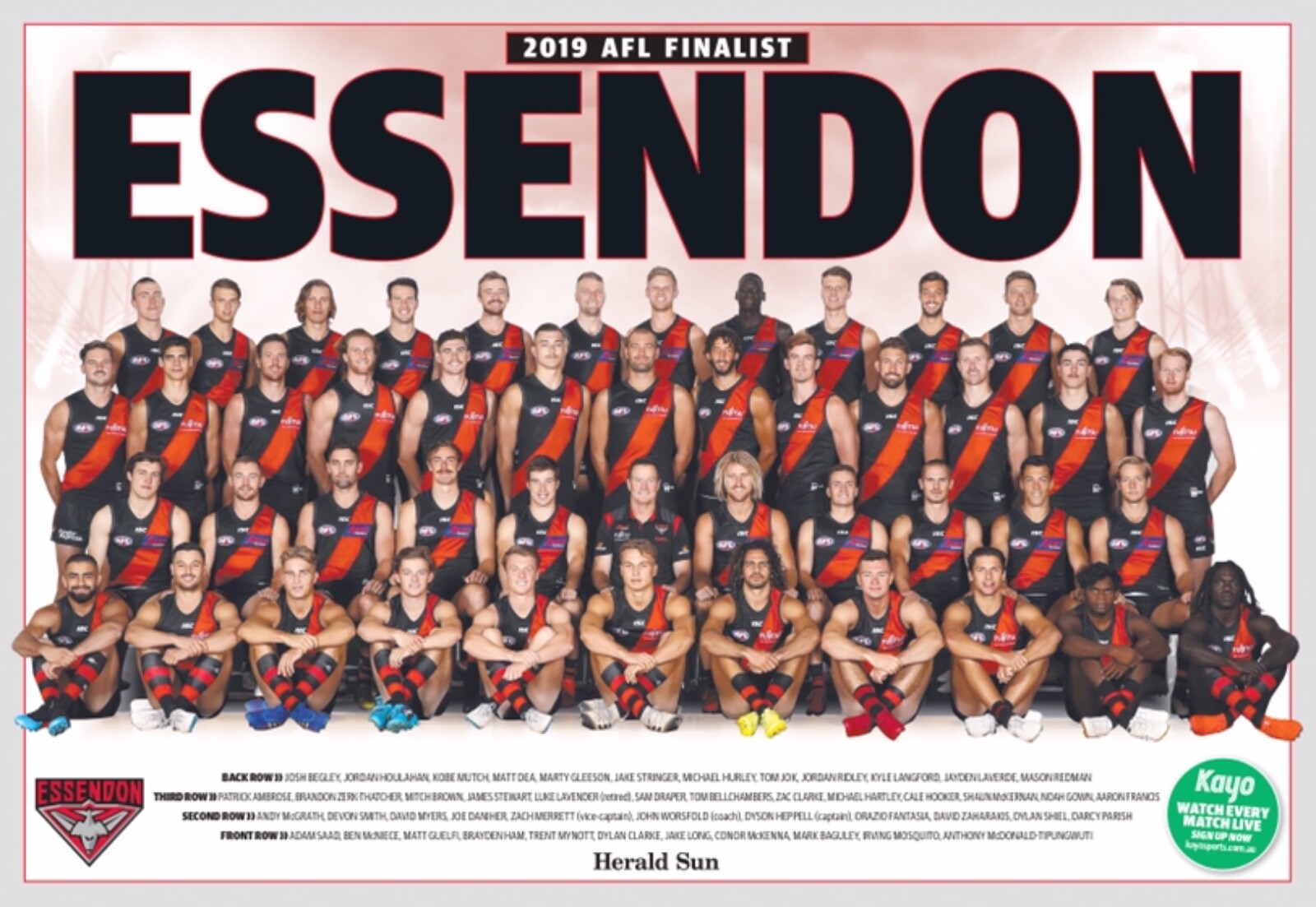 Essendon bombers team poster, AFL football,premiers dogs,crows ,swans ...