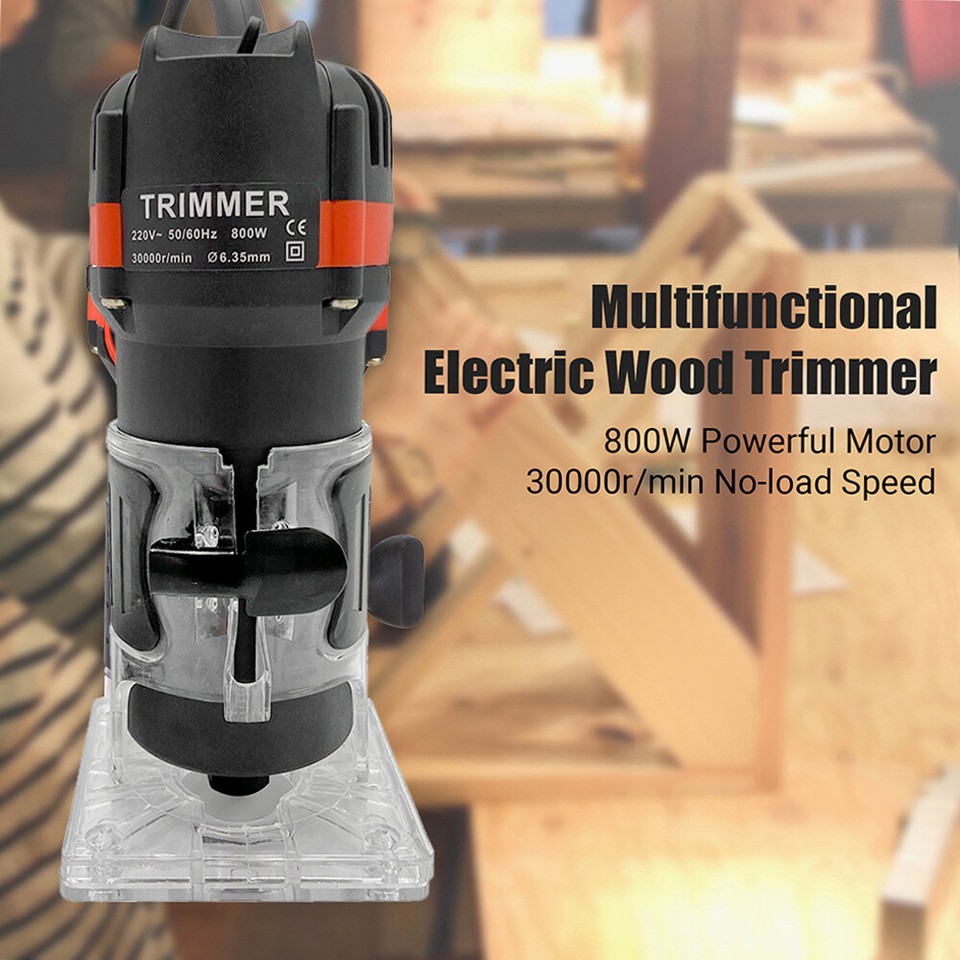 33000RPM 800W 110V Wood Router Tool Compact Trim Router with 15 Wood ...