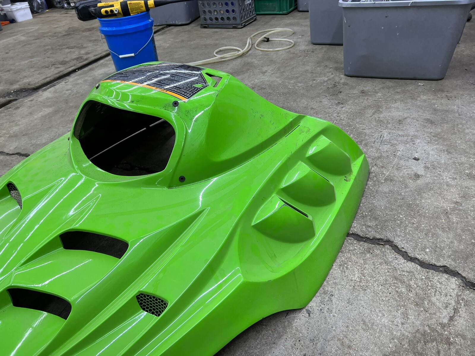 1999-2001 99 00 01 Arctic Cat ZRT 800 Snowmobile Green Hood Thundercat ...