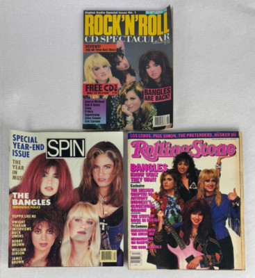 Lot of 3 Vintage Music Magazines Featuring The Bangles – Rolling Stone ...