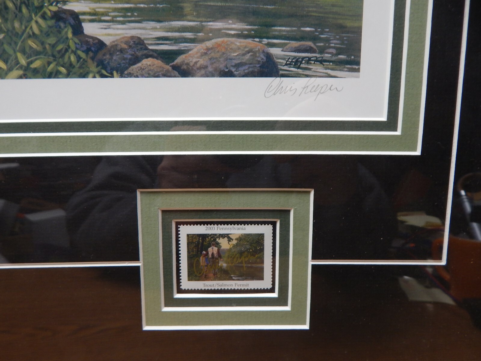 CHRIS LEEPER 2003 PA PENNSYLVANIA TROUT STAMP FRAMED PRINT 812/6175 ...