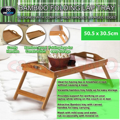 Wooden Bamboo Folding Tray BAMBOO FOLD UP LAP TRAY Tea Coffee Table ...