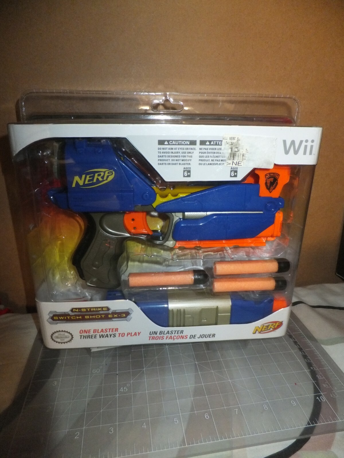 Nintendo Wii Nerf N-Strike Switch Shot EX-3 Controller Blaster Gun & 3 ...