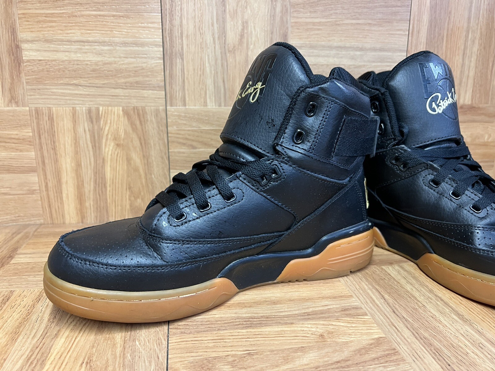 RARE🔥 Patrick Ewing Athletics 33 Hi Black Leather Gu… - Gem