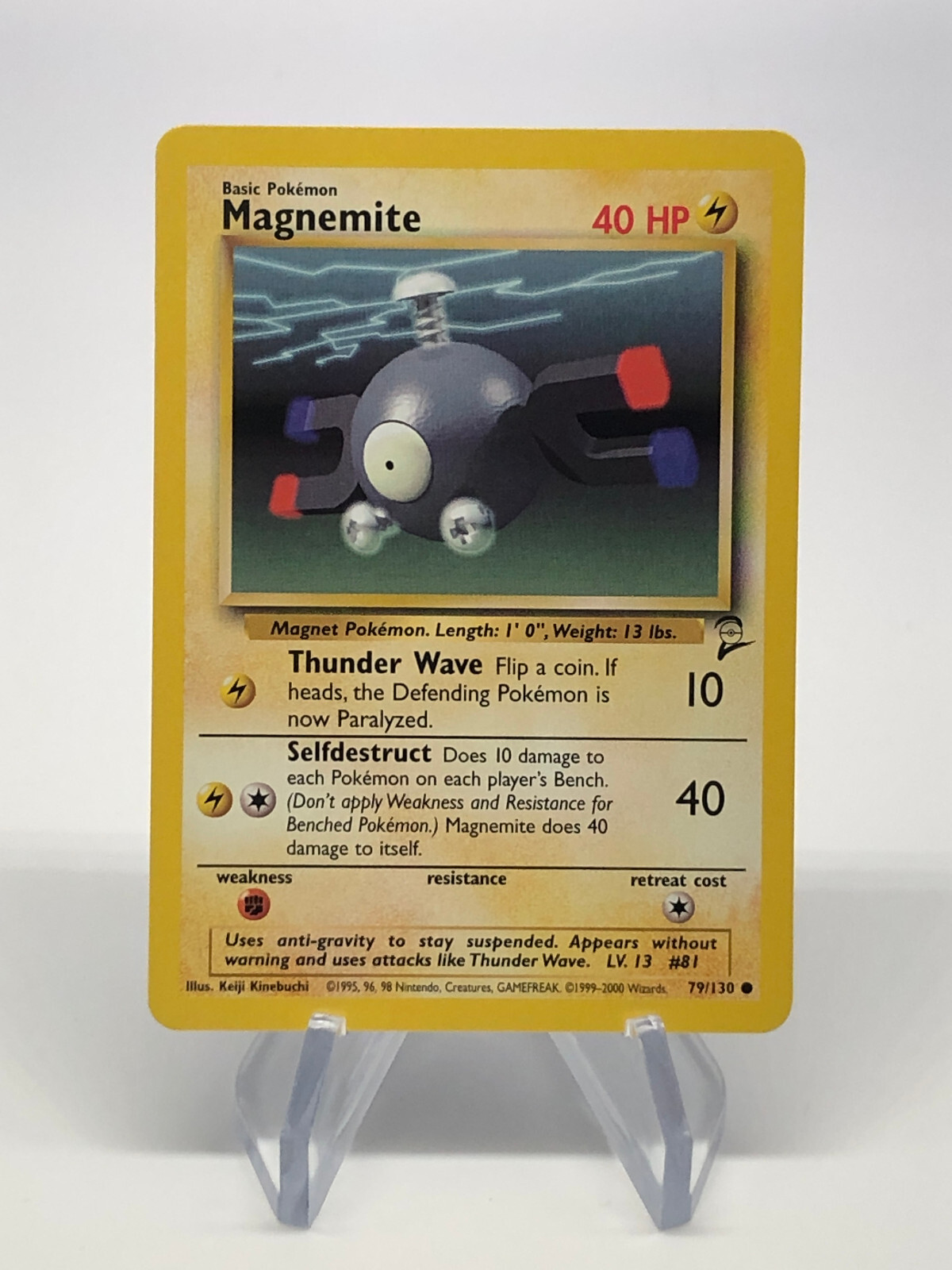 Magnemite 79/130 - Common - Vintage English Base Set 2 Pokemon Card ...