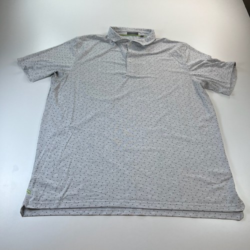 TASC Performance Polo Shirt Mens 2XL XXL Gray Polka Dot Lightweight ...