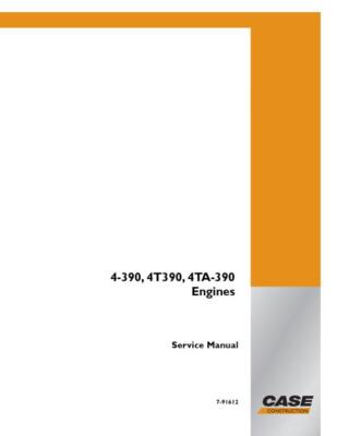 Case 4-390, 4T390, 4TA-390 Engine Service Manual Repair Shop Book | eBay
