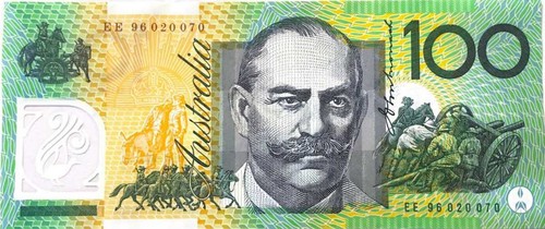 First Australian Polymer Banknote, $100 aUNC. 1996, R616, Exc. Cond ...