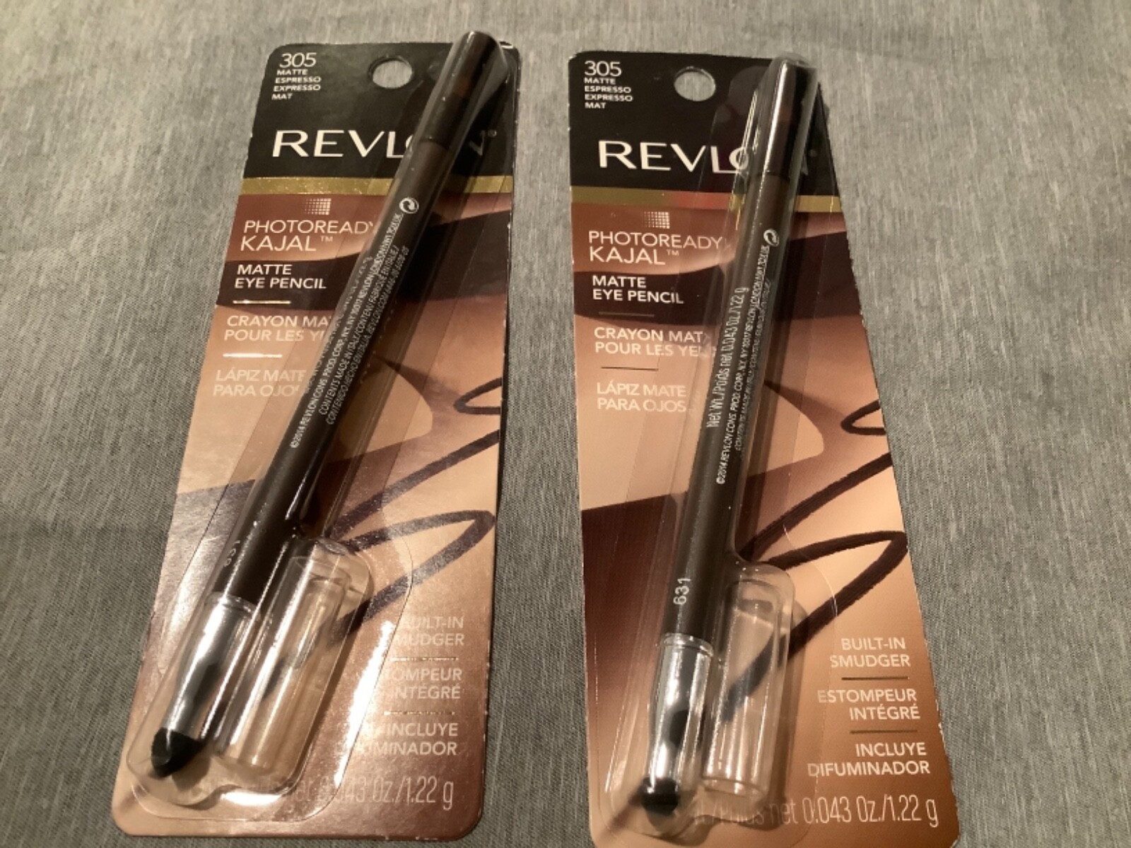~ 2 Revlon Photoready Kajal Matte Espresso 305 Eye Pencil Built In ...