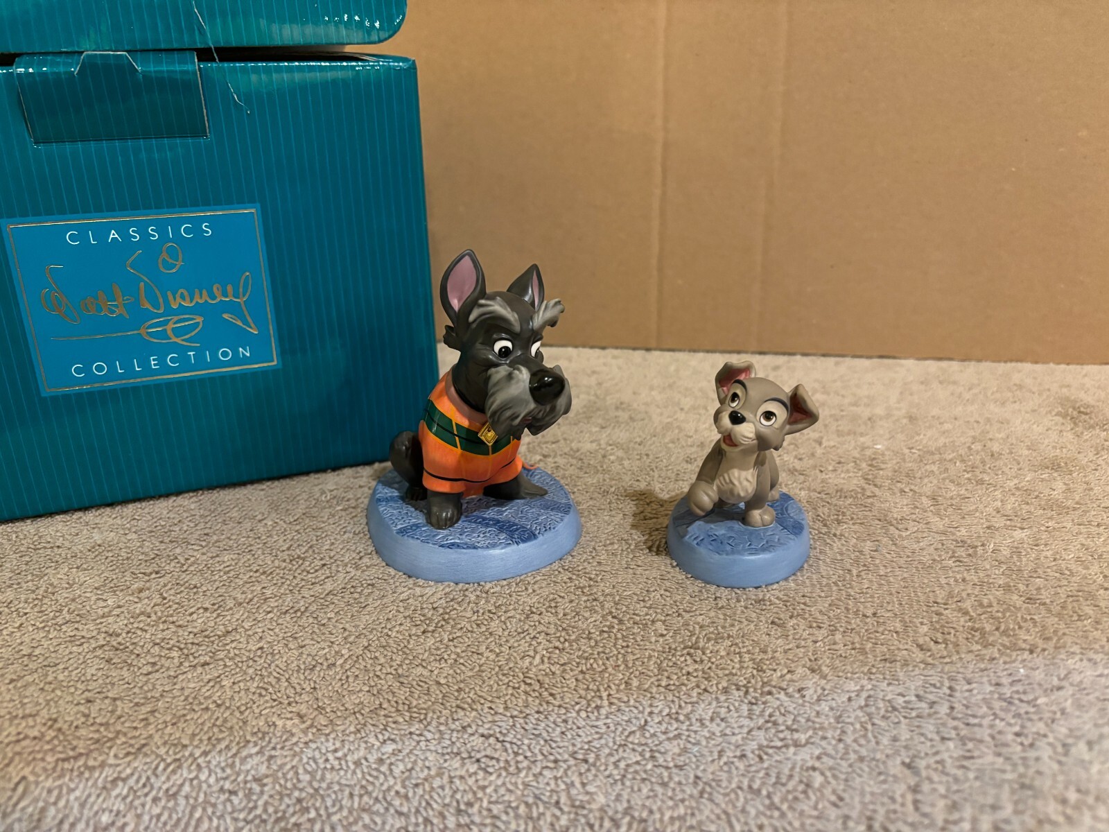 WDCC Lady and The Tramp Scamp & Jock "Persistent Pup" & "Patient Pal ...