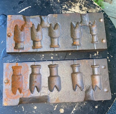 Antique Cast Iron Mold for Decorative Metal Pieces or Bullets or ...