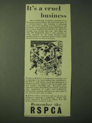 1955 RSPCA Royal Society for the Prevention of Cruelty to Animals Ad | eBay