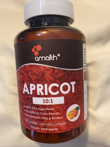 AMALTH Apricot 10:1-1000mg (120 Capsules) Dietary Supplements Exp 08/25 ...