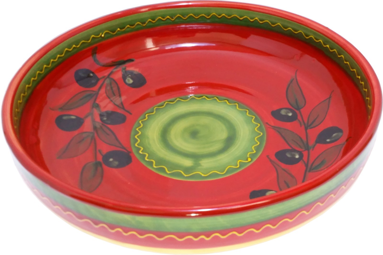 Large Round Dish Serving Bowl 30 cm X 7 cm Spanish Handmade Ceramic ...
