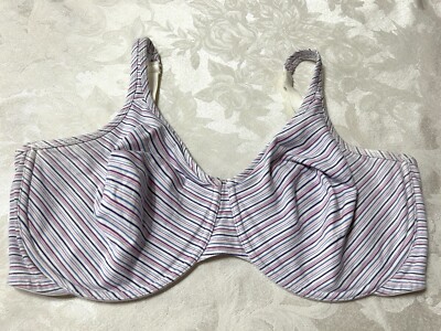 Vtg PLAYTEX 7523 All Over Support Cotton Underwire 44DD Periwinkle Blue ...