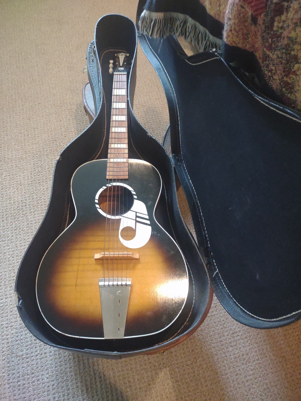 Vintage Kay Old Kraftsman 6 String Acoustic Parlor Guitar Tobacco Burst ...