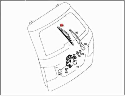 Genuine MERCEDES X117 X253 CLA Shooting Brake X117 Wiper blade ...