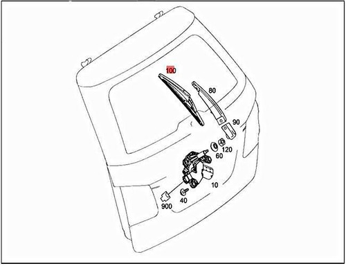 Genuine MERCEDES X117 X253 CLA Shooting Brake X117 Wiper blade ...
