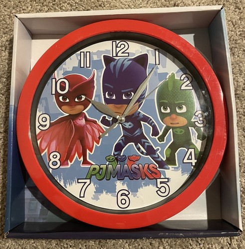 New PJ Masks Wall Clock 10" Round Wall Clock Standard, Multicolor for ...