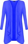 LADIES LONG SLEEVE WATERFALL WOMANS CARDIGAN TOP DUSTER COAT JACKET UK ...