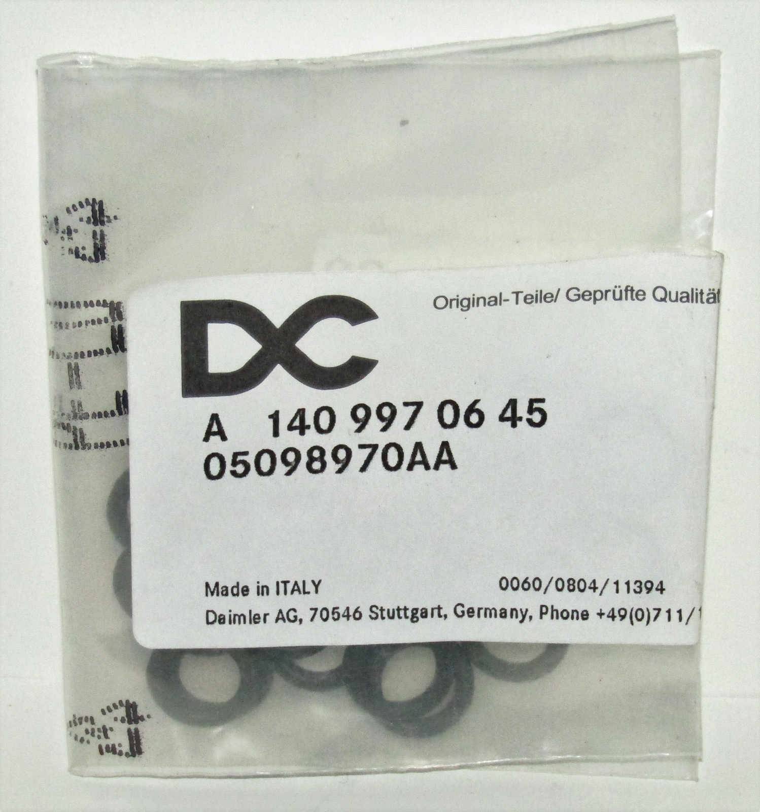 NEW GENUINE MERCEDES BENZ VLRUB SEAL RING PACK OF 20 OEM PART NO. A ...