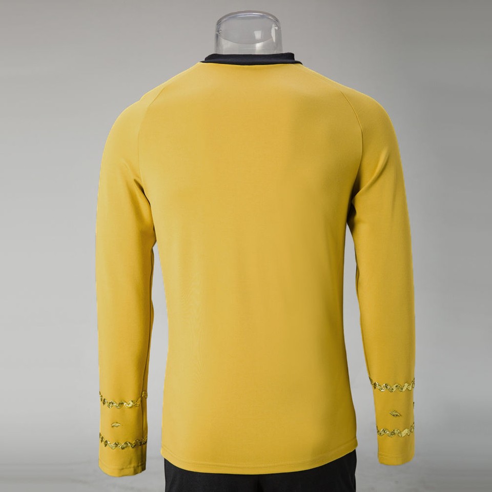 Cosplay TOS Kirk Gold Top Shirts Uniform The Original Series Starfleet ...