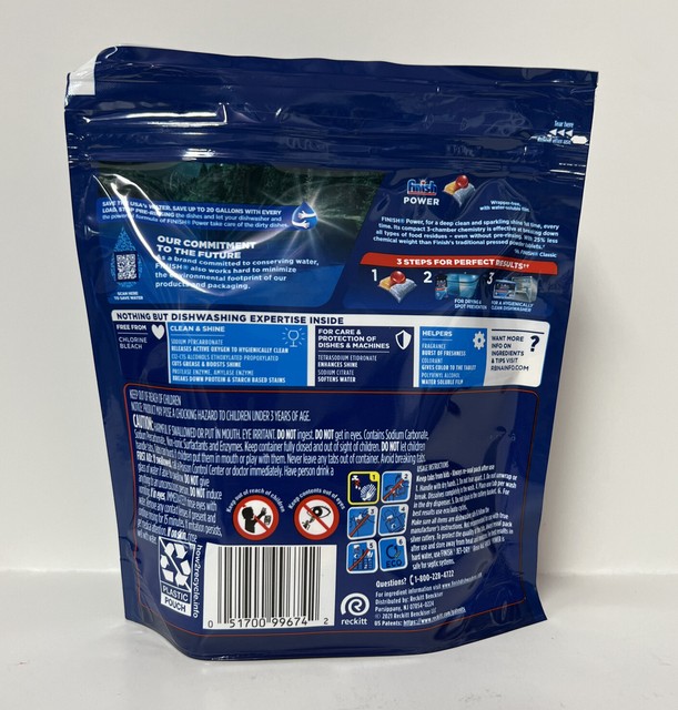 Finish Powerball Dishwasher Detergent-Lemon Sparkle-18 Tabs for sale ...