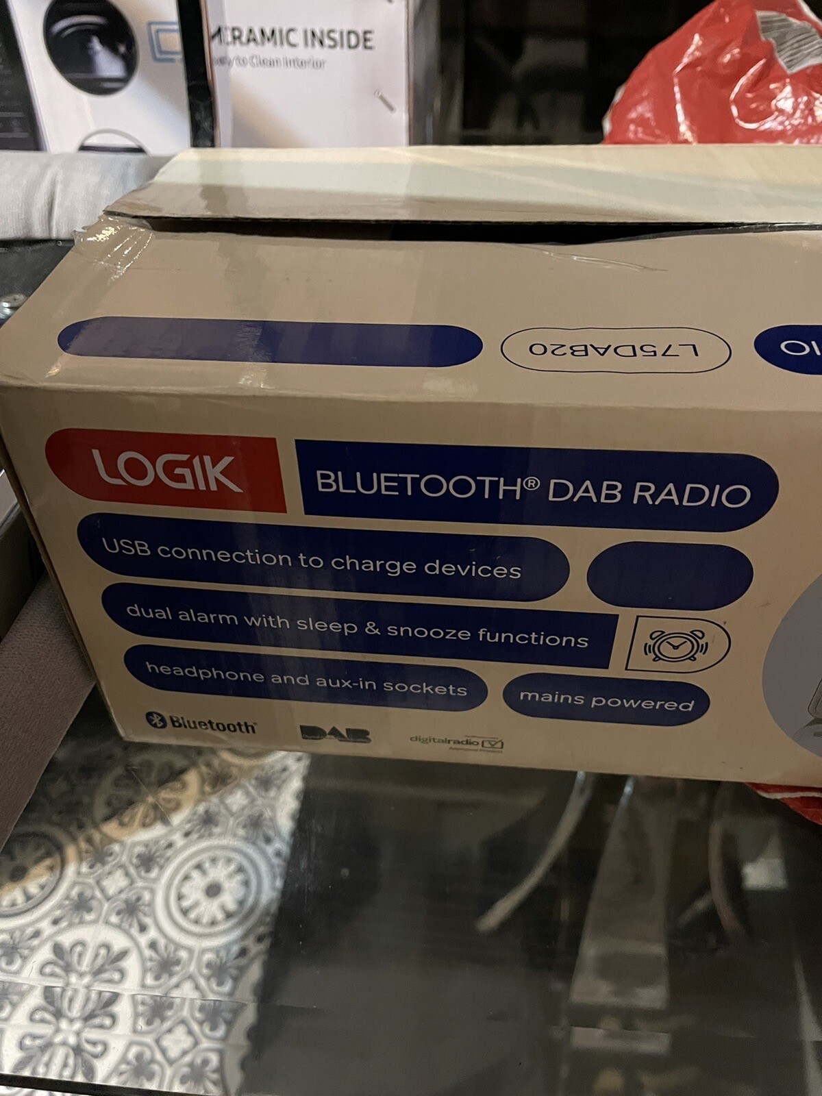 Logik Portable DAB+/FM Bluetooth Radio - Silver & Wood (L75DAB20) for ...