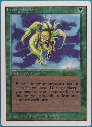 Living Artifact Unlimited NM print lines on back MAGIC MTG CARD 370887 ...