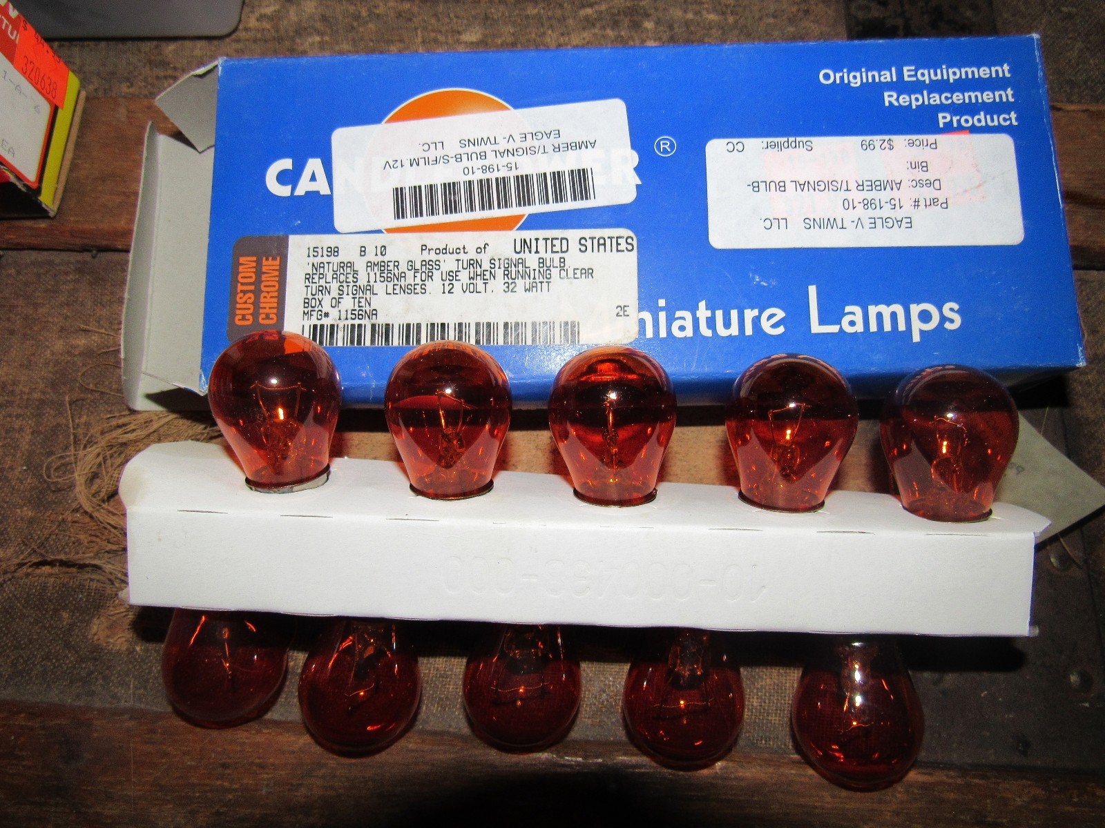 #EV Candlepower Amber Turn Signal bulb 12V 32 watt single filament Lot ...