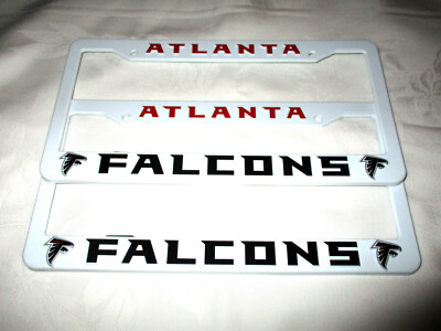 TWO (2) ATLANTA FALCONS EMBOSSED LICENSE PLATE FRAMES #16 - NEW | eBay