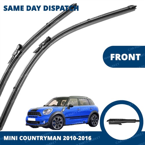 Front Windscreen 19" 20" Flat Aero Wiper Blades for Mini Countryman ...