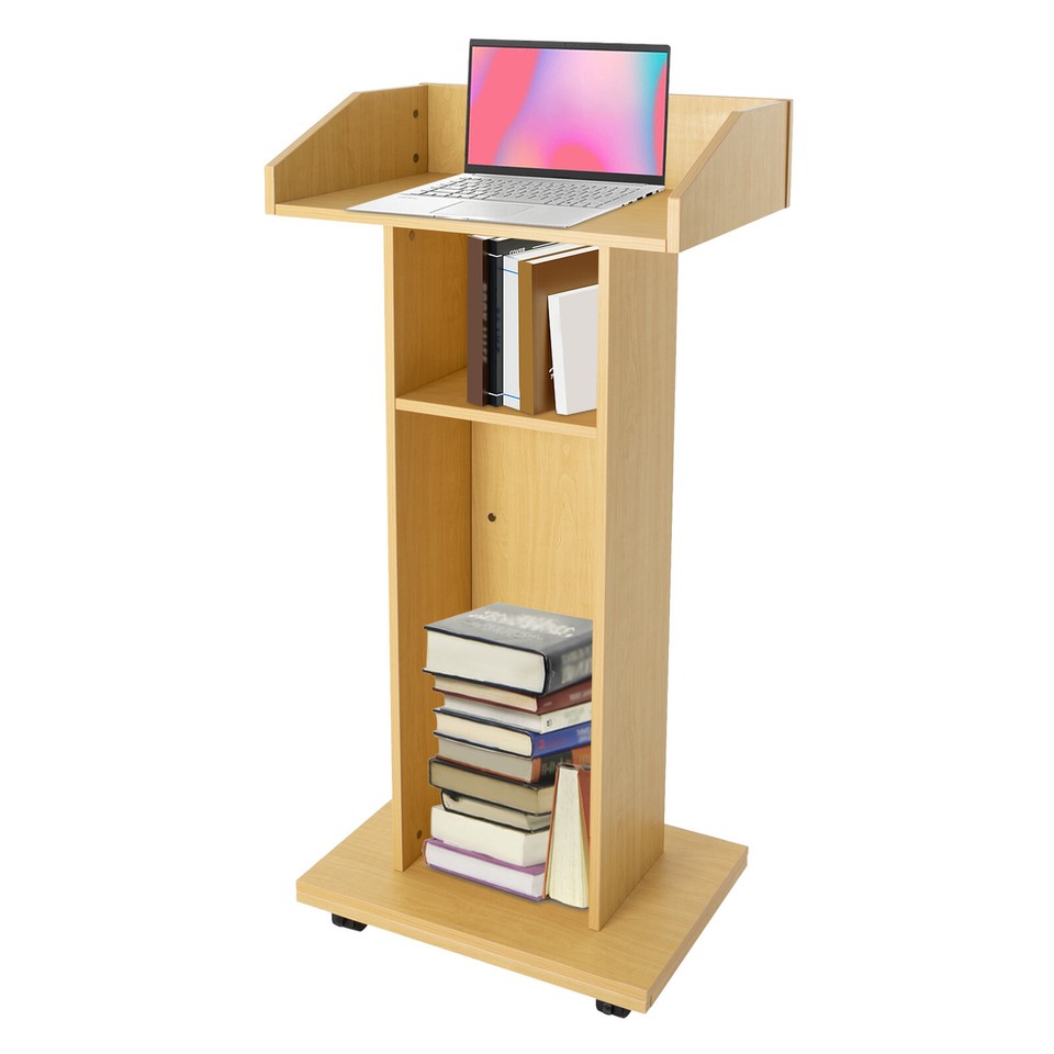 Mobile Conference Presentation Stand, Portable Classroom Standing Desk ...