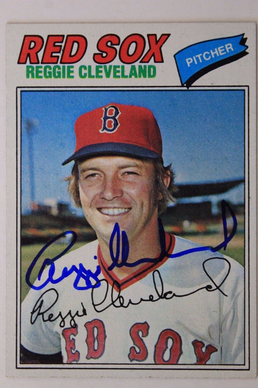 REGGIE CLEVELAND Boston Red Sox Autographed 1977 Topps #613 Signed Card ...