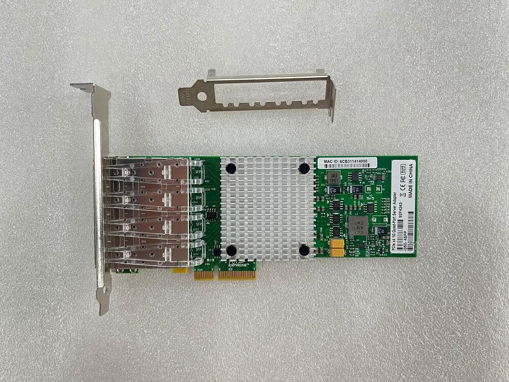 Intel I350-F4 NIC 1.25G PCI-E Network Adapter Intel I350-AM4 Contollers ...