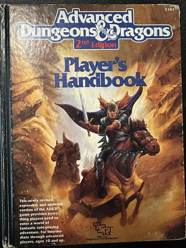 AD&D Advanced Dungeons and Dragons 2nd Edition Players Handbook | eBay