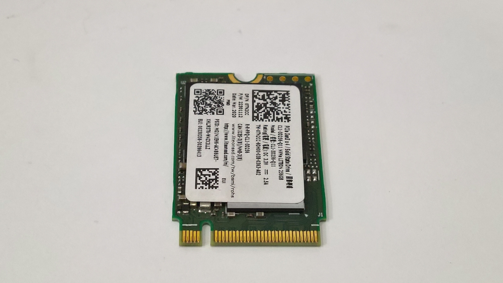 LiteOn CL1-3D256-Q11 256 GB NVMe M.2 30mm Solid State Drive | eBay