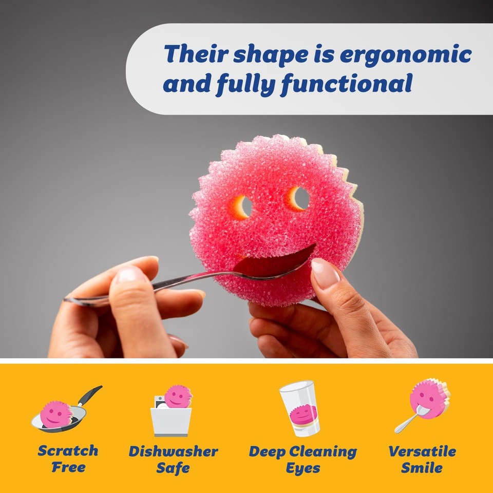 Scrub Mommy Kitchen Sponges for Dishes & Wiping Spills - Dual-Sided ...
