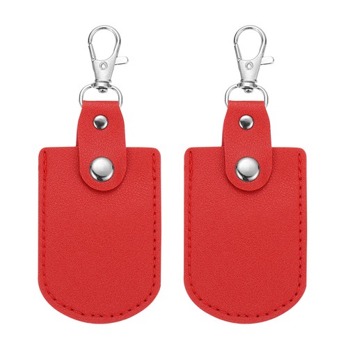Leather Key Fob, 2 Pcs Leather Key Fobs with Key Rings for Car Keys ...