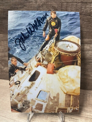 John Wolfram Apollo 11 Navy Seal Frogman Hand Signed 4x6 Photo TC46 ...
