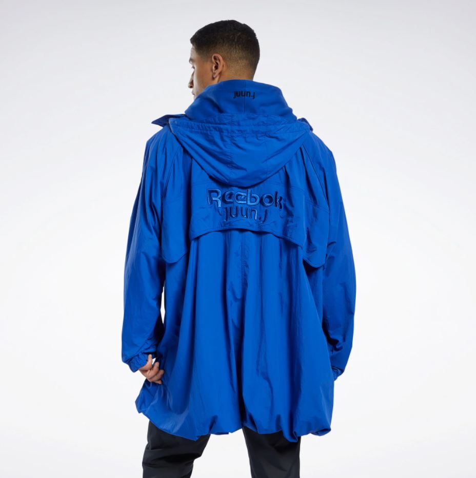 REEBOK Men's Juun.J Blue Limited Edition Cobalt Windbreaker Jacket RRP ...