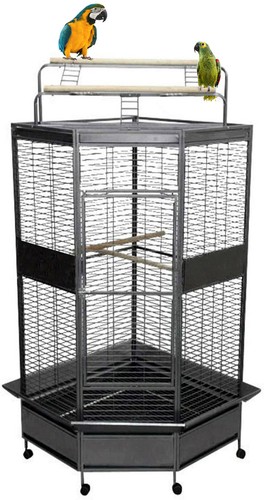3 Color, NEW Large Corner Parrot Bird Wrought Iron Bird Cage Size R30 ...
