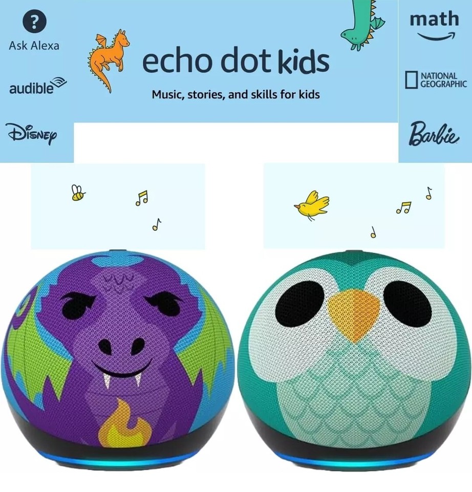🔥 New Echo Dot (5th Gen) Kids Edition Smart Speaker with Alexa, Dragon ...