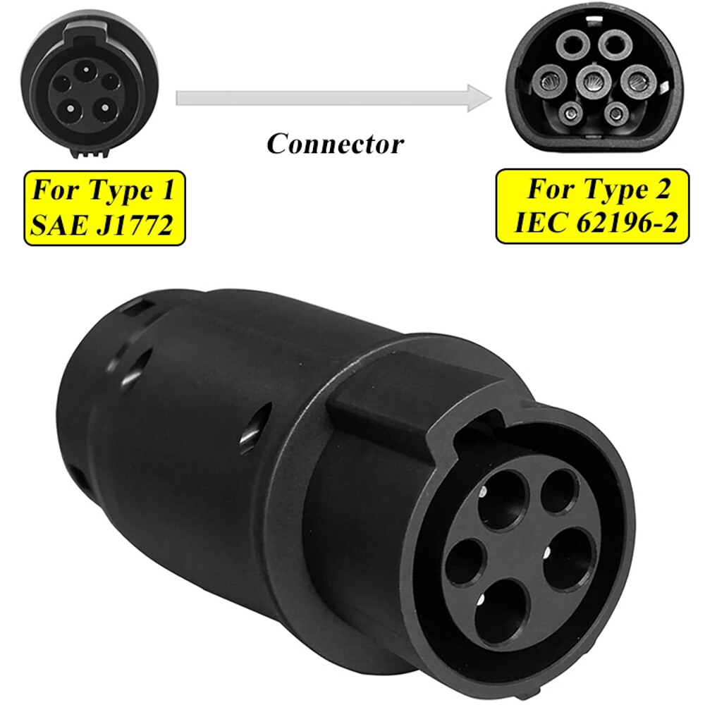 Charger For Type 1 J1772 to Type 2 Adapter Electric Vehicle Charging ...
