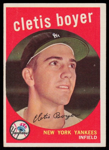 1959 Topps Cletis Boyer #251a White/lighter back BASEBALL New York ...