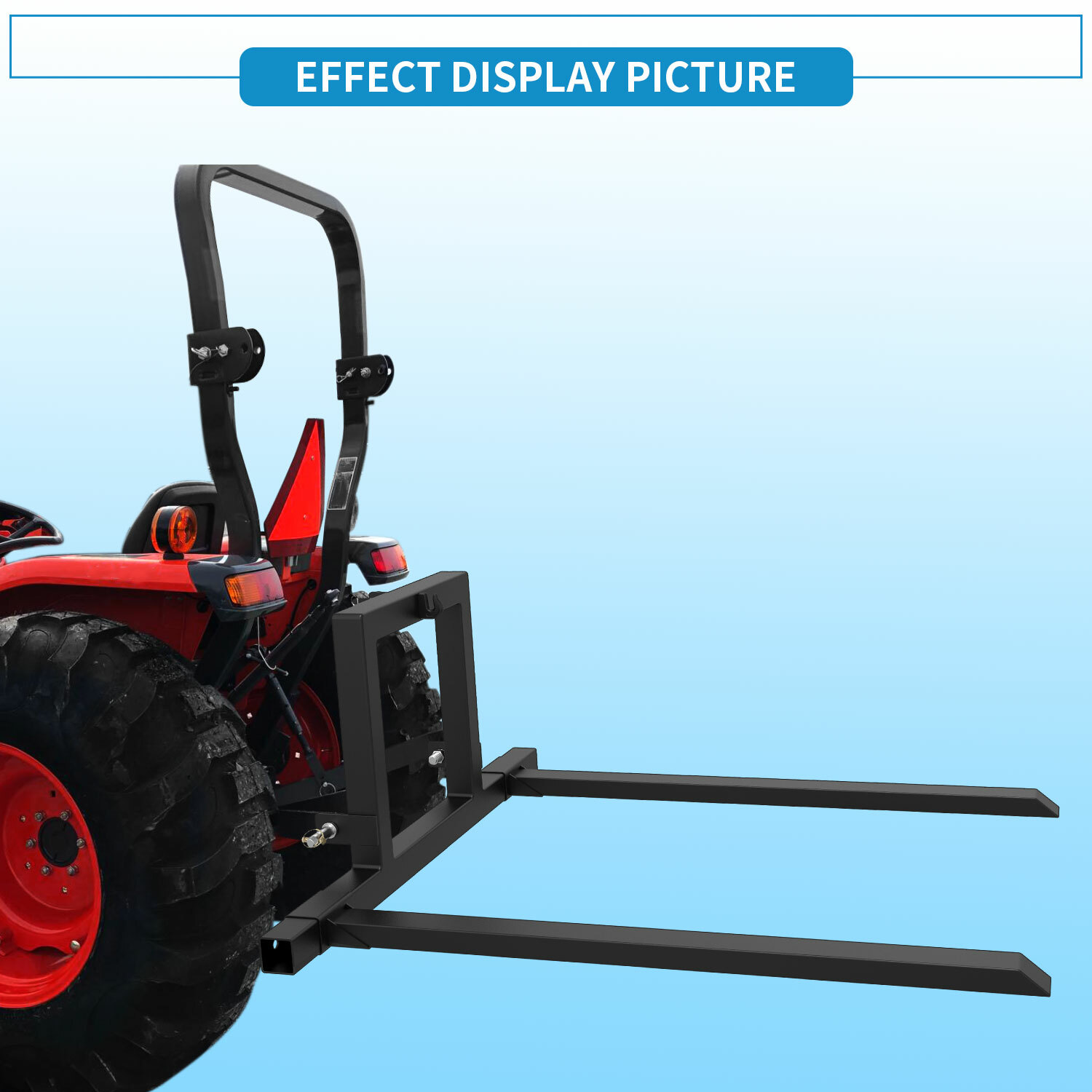 3 Point Hitch Pallet Fork Attachments for Category 1 Tractor Skid Steer ...