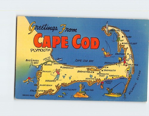 Postcard Greetings from Cape Cod Massachusetts USA North America | eBay