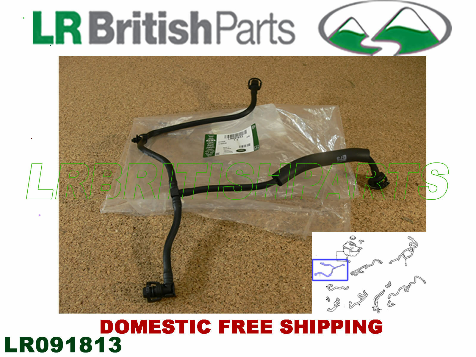GENUINE LAND ROVER RADIATOR TO EXPANSION TANK HOSE RANGE ROVER VELAR ...