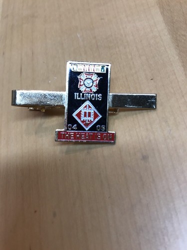 Vintage Fire Department Firefighter Tie Clip Clasp Illinois “Heat Is On ...