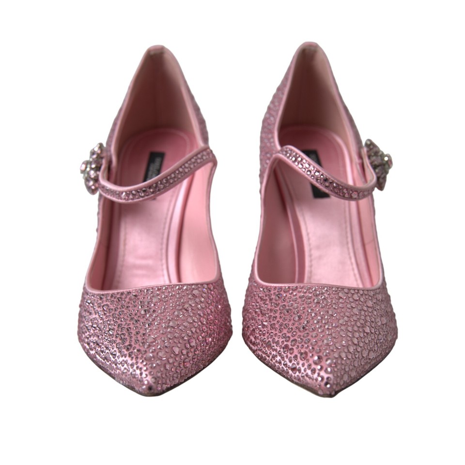 DOLCE & GABBANA Shoes Pink Strass Crystal Heels Pumps EU40.5 / US10 RRP ...